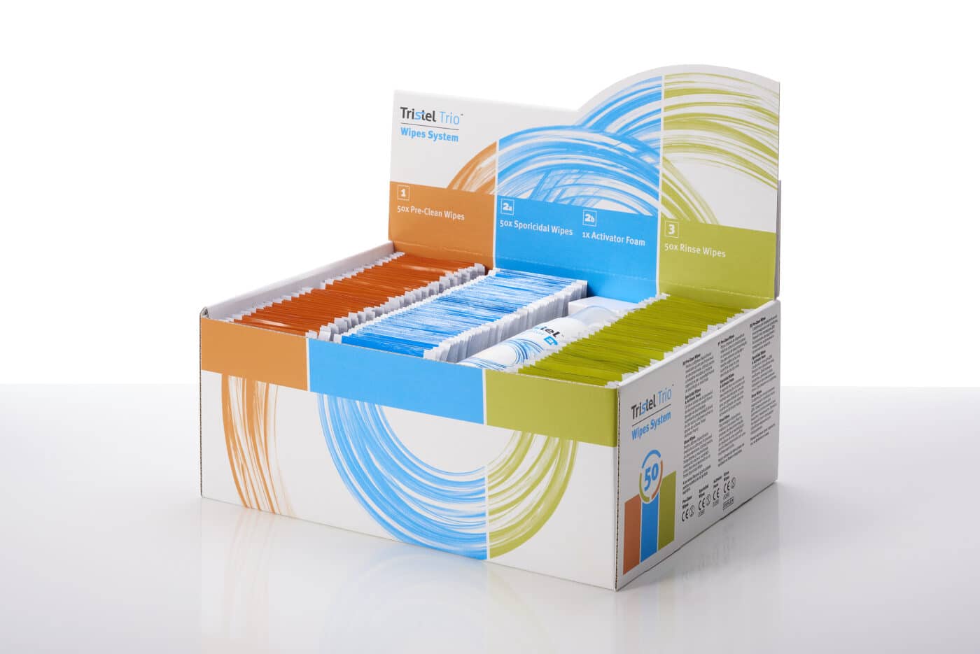 Tristel Trio Wipes System - Complete Device Decontamination